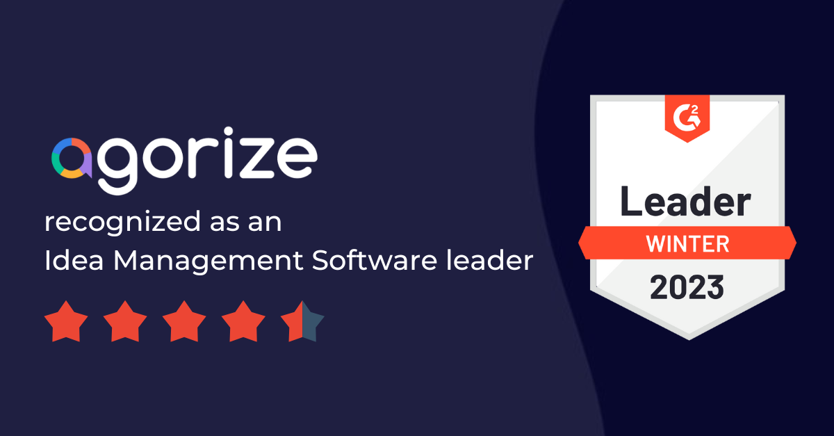 Agorize ranked in G2's Top 10 for best Idea Management Software